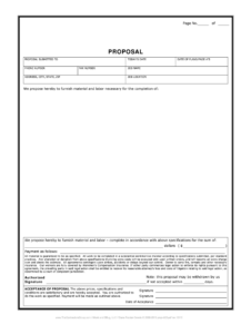 Contractor Proposal Template Fill Online Printable Fillable Blank PdfFiller - Fillable Form 2025