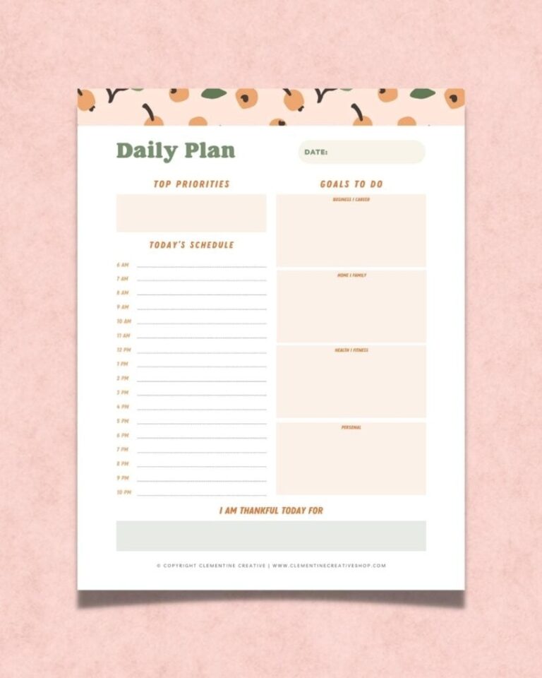 Cute Free Printable Life Planner PDF To Organize Your Life - Fillable ...