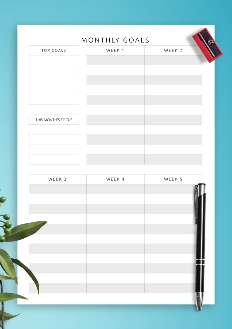 Download Printable Monthly Goal Setting Template PDF - Fillable Form 2023 Download Printable Monthly Goal Setting Template PDF - Fillable Form 2023