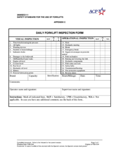 Forklift Inspection Form Fill Online Printable Fillable Blank PdfFiller ...
