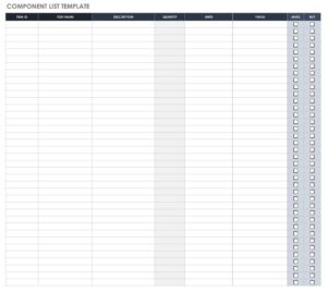 Free Bill Of Material Templates Smartsheet - Fillable Form 2025