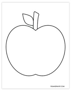 Large Printable Apple Template - Fillable Form 2025