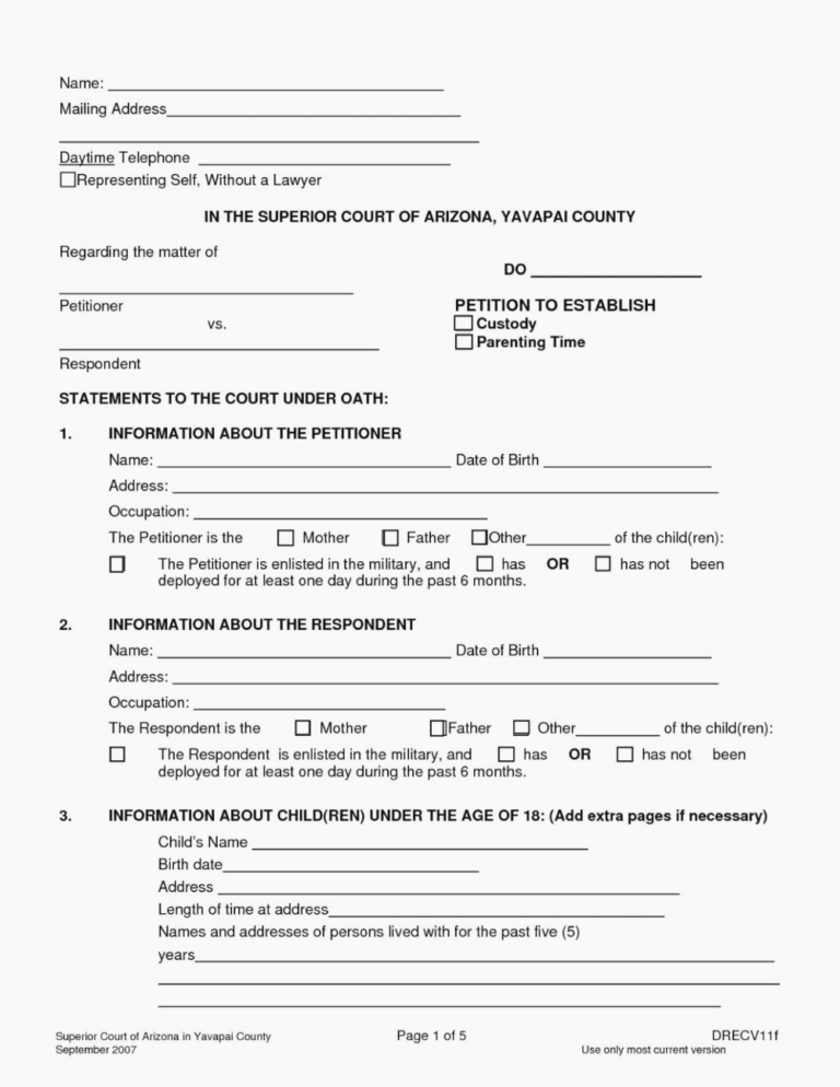 Free Printable Child Guardianship Forms Elegant Is Free Throughout ...