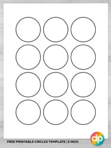 2 Inch Circle Template Printable - Fillable Form 2023