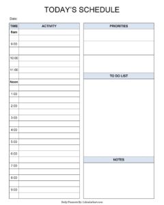 Free Printable Daily Planner 2022 6 Templates CalendarKart - Fillable ...