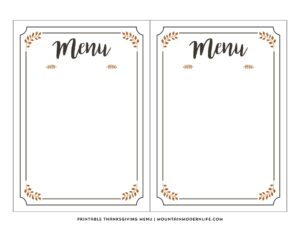 Free Printable Menu Template Printable Menu Template Free Printable ...