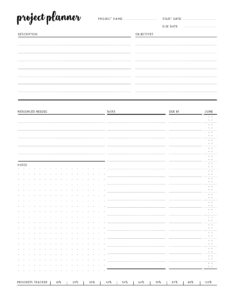 Free Printable Project Plan Outline Template World Of Printables ...