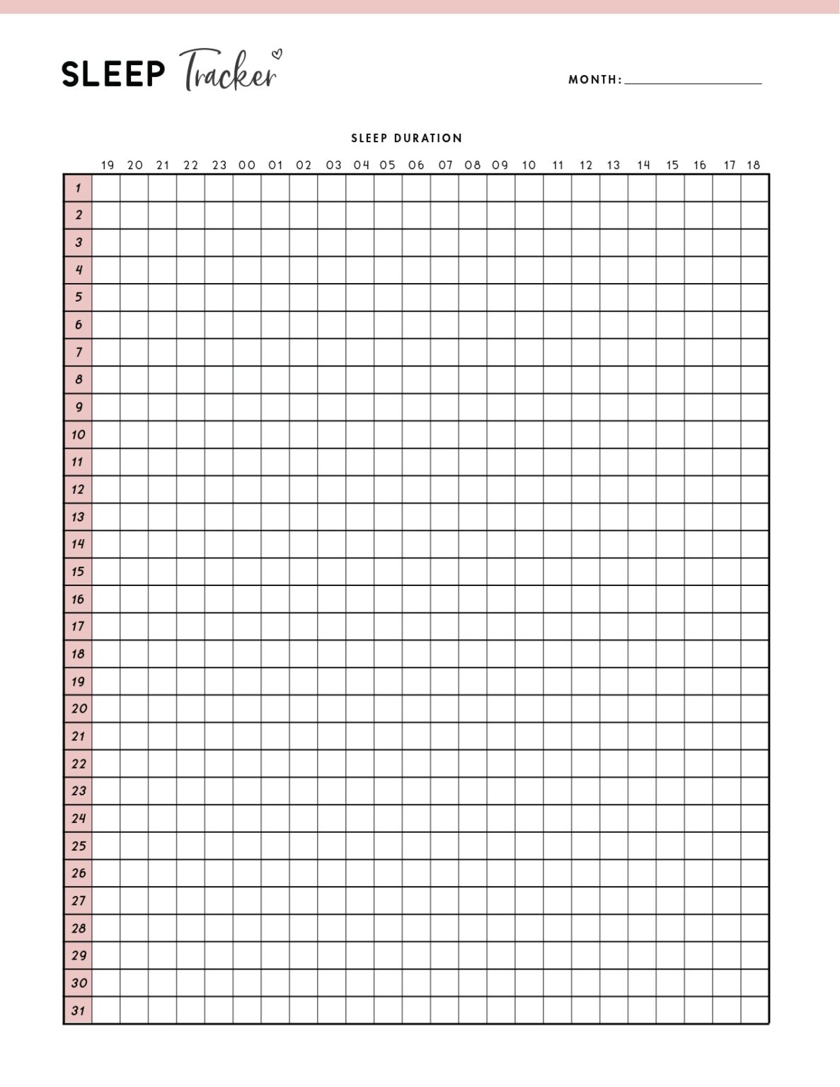 FREE Sleep Log Printable Template World Of Printables - Fillable Form 2023