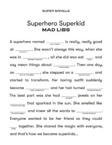 Fun Indoor Activities For Kids Super Smalls Kids Mad Libs Free ...