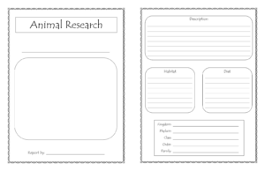 Homeschool Days New Printable Animal Research Report Classroom ...