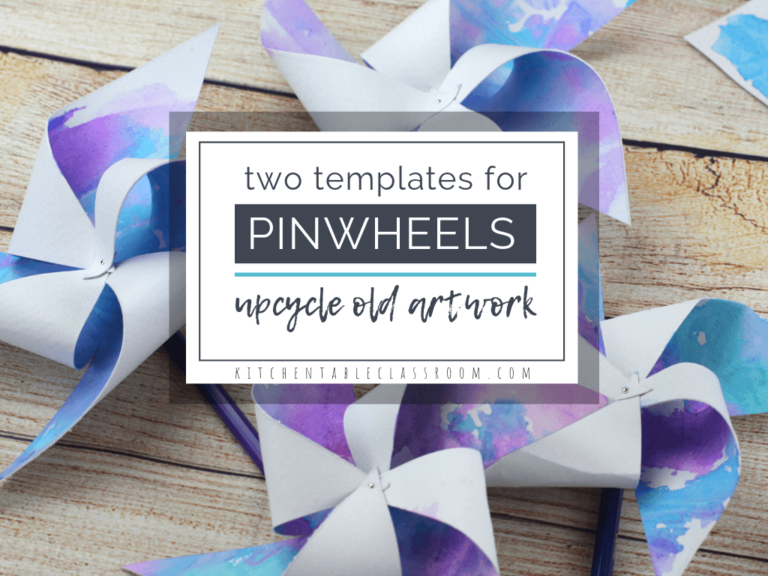 How To Make Pinwheels With Free Printable Template The Kitchen Table ...