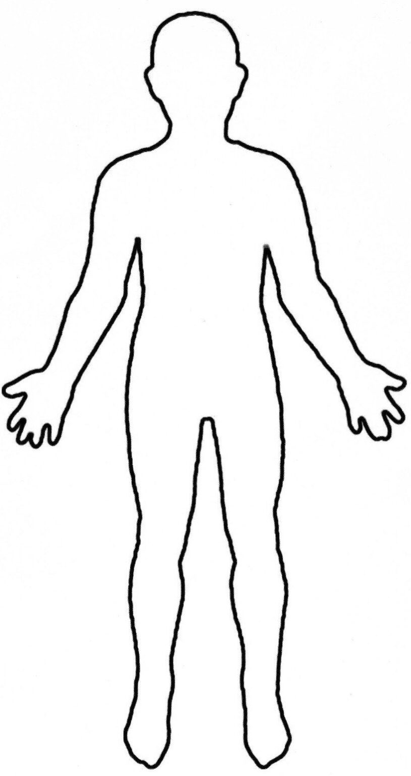 Human Body Outline Printable Human Body Outline Printable Body Outline ...