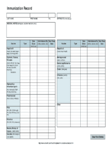 Immunization Record Template Cshcn Fill Out Sign Online DocHub ...