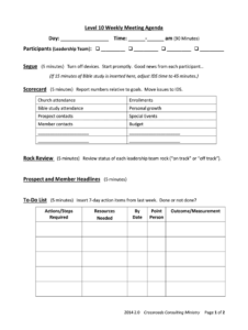 Level 10 Meeting Agenda Example Fill Out Sign Online DocHub - Fillable ...