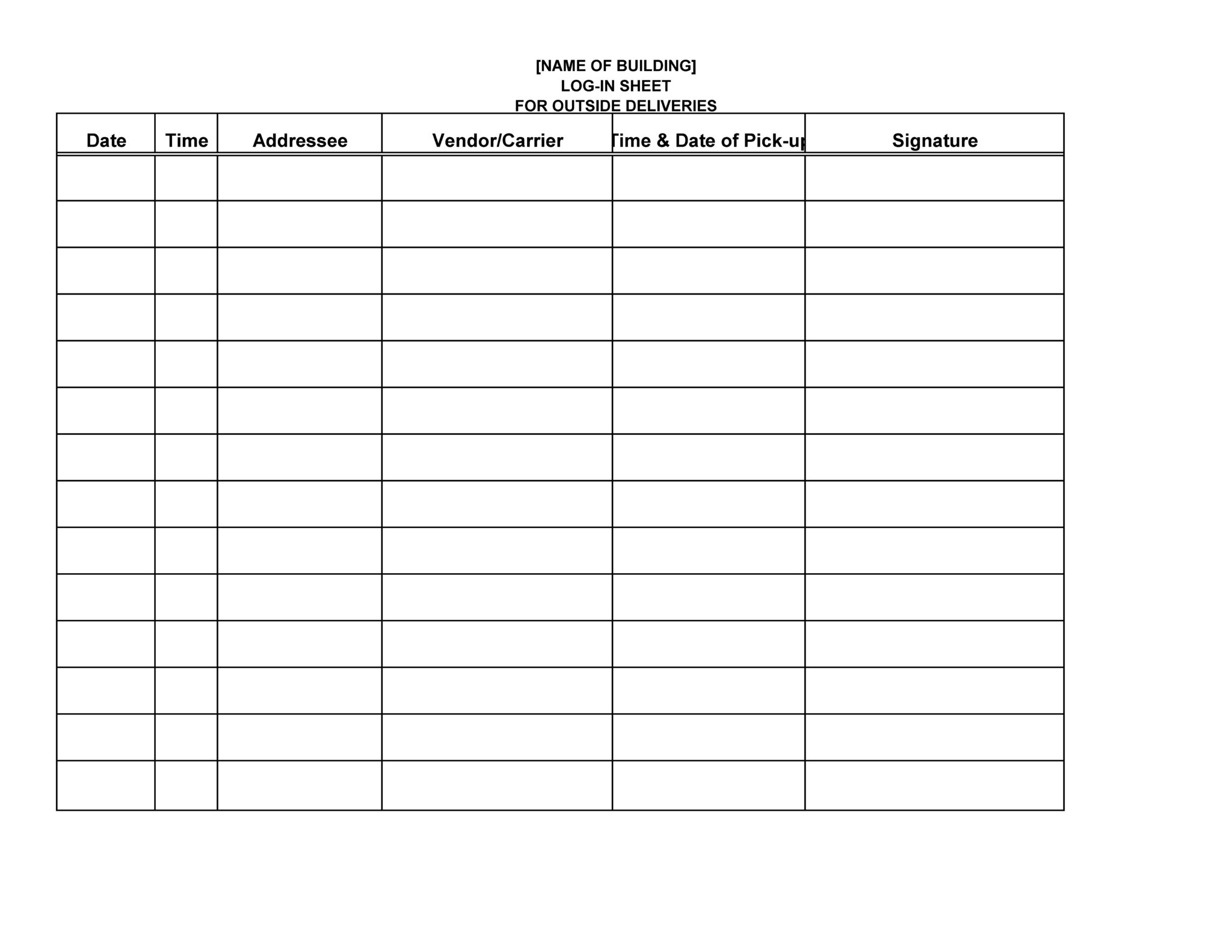 Printable Shipping Log Template - Fillable Form 2023