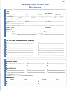 Medicare Annual Wellness Visit Questionnaire Fill Out Sign Online ...