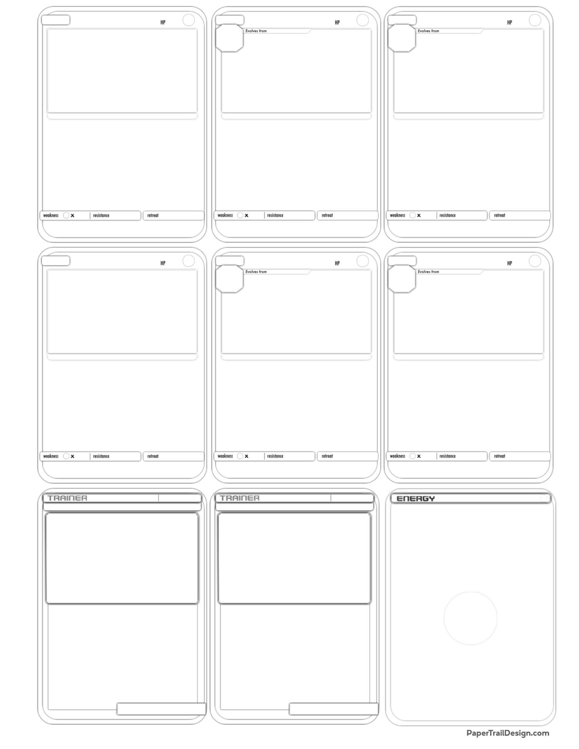Pokemon Card Template Printable Fillable Form 2023