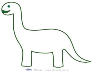 Printable Brontosaurus Decoration Dinosaur Template Dinosaur Printables ...