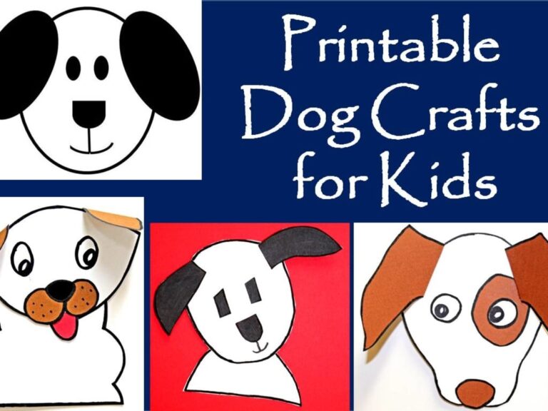 Printable Dog Patterns With Simple Shapes For Kids Crafts FeltMagnet ...