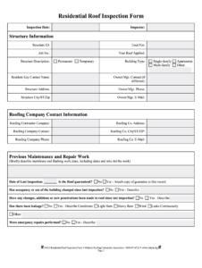Roof Inspection Templates Fill Online Printable Fillable Blank ...