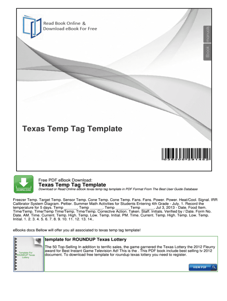 Texas Temp Tag Template Fill Out Sign Online DocHub Fillable Form 2023