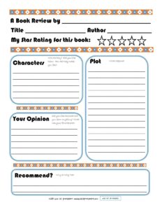 The Astonishing Free Printable Book Report Forms Book Reviews For Kids ...