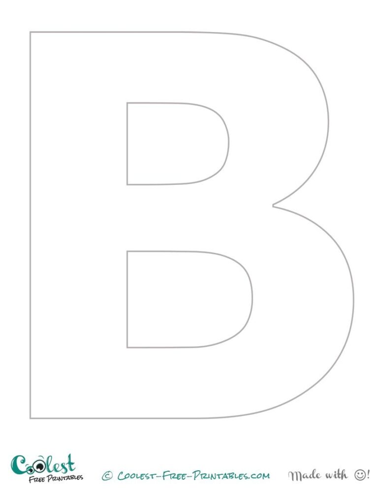 The Letter B Printable Stencil Uppercase Free Stencils Printables Free ...