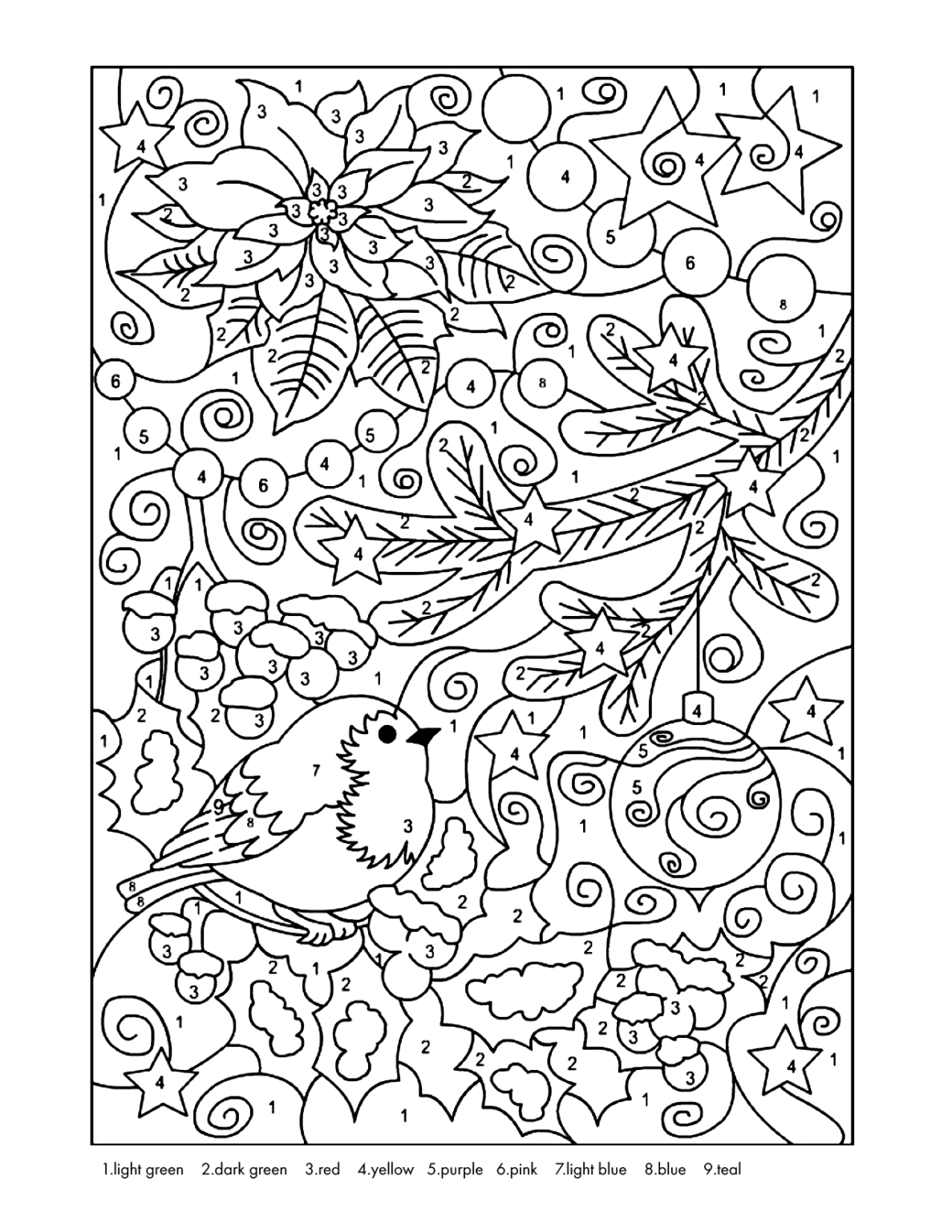 Color By Number Printables For Adults Printable Coloring Pages FREE ...