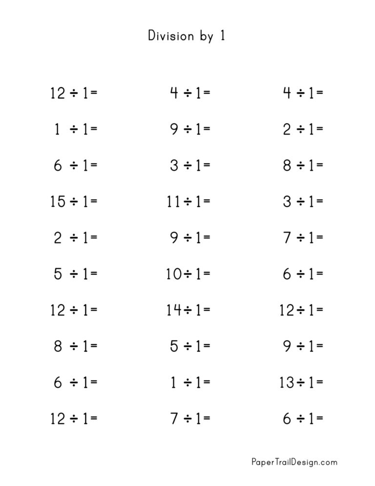 Division Timed Test Printable 0-12 - Fillable Form 2025