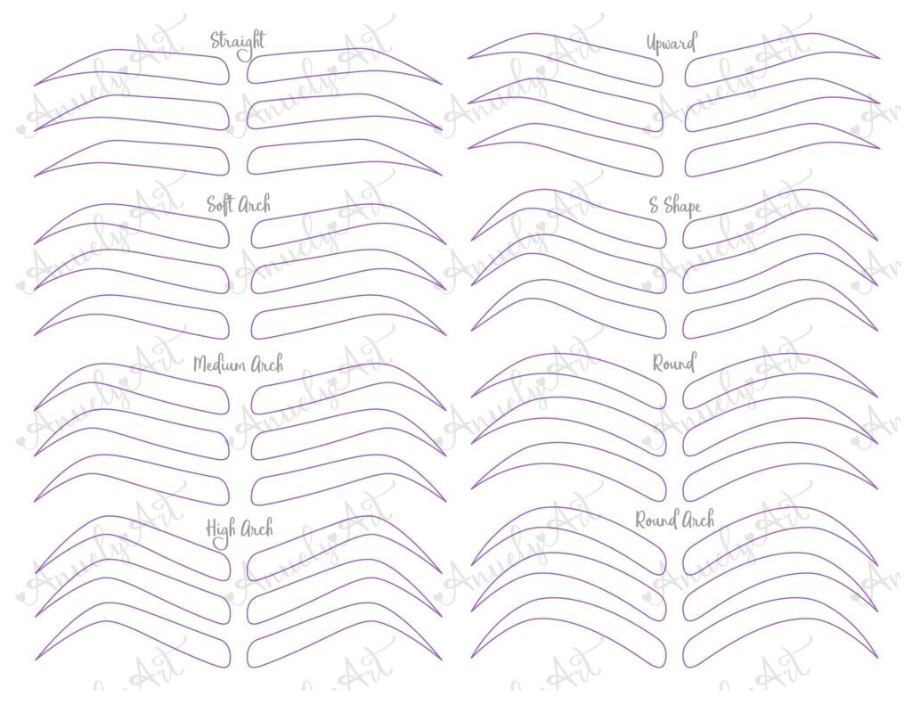 DIY Eyebrow Stencils With Printable Template 6 Steps Worksheets Library ...