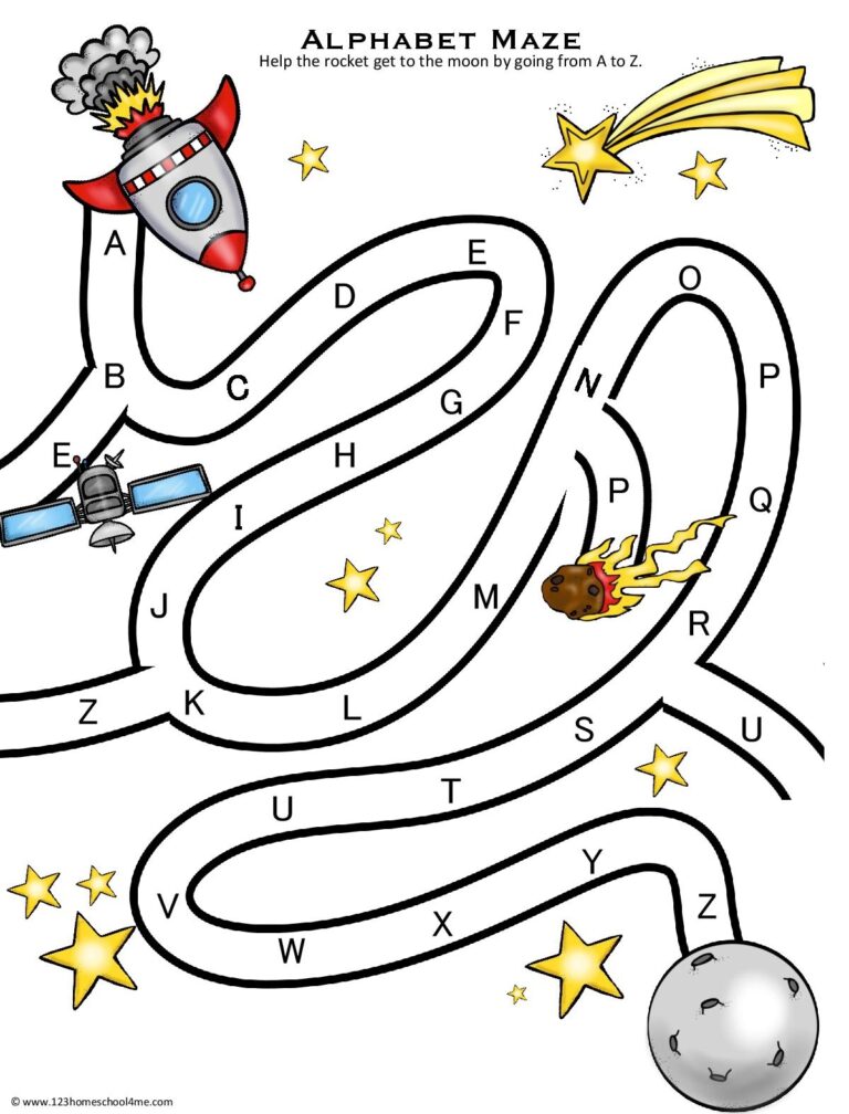 FREE Printable ABC Alphabet Mazes For Pre K And Kindergarten - Fillable ...