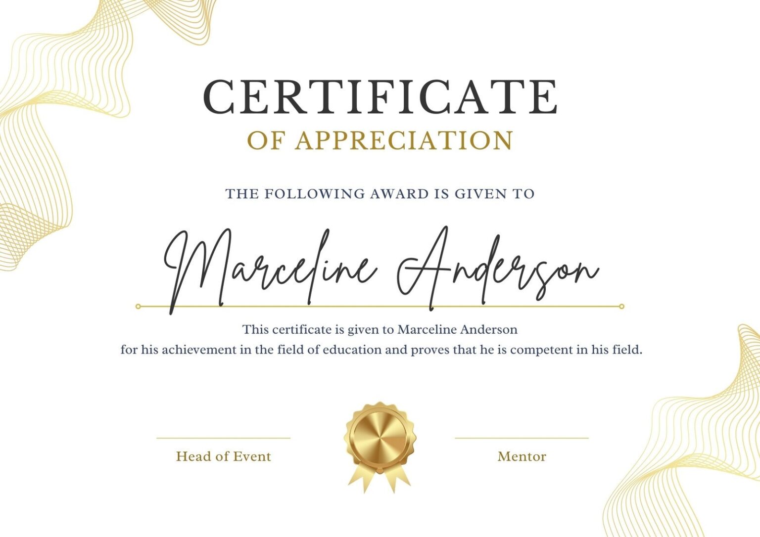 Free Printable Certificate Templates You Can Customize Canva - Fillable ...