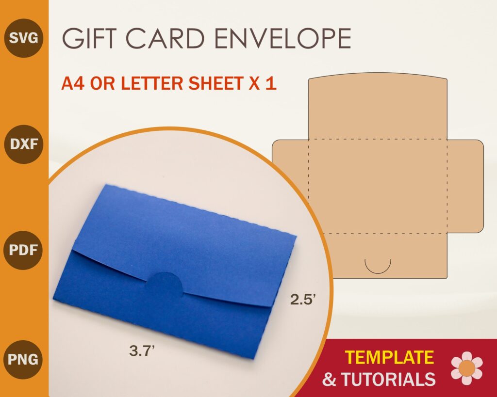 Printable Gift Card Envelope Template - Fillable Form 2025