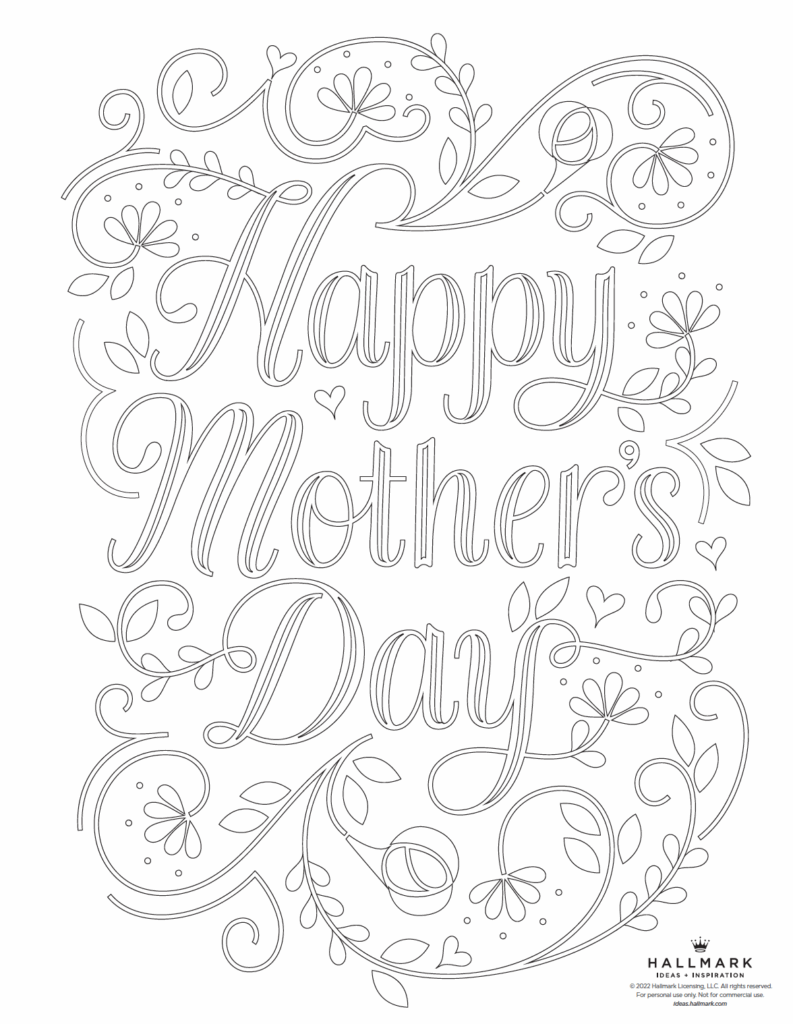 Mother S Day Coloring Pages Hallmark Ideas Inspiration - Fillable Form 2025