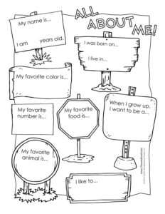 Printable All About Me Poster All About Me Template PDF - Fillable Form ...